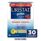 URISTAT Ultra UTI Pain Relief, Cranberry Flavored UTI Treatment Tablets ...