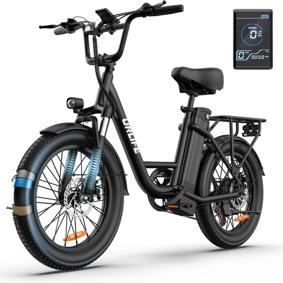 Qlife Cityone SO Electric Bike for Adults 26" Ebike,Full Suspension Peak 1200W Motor Ebikes with ...