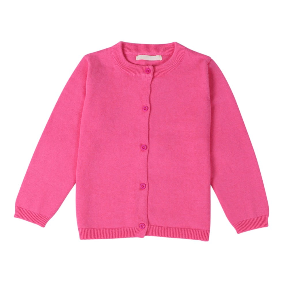 URMAGIC 1-7T Girls Cardigan Sweater School Uniforms Button Long Sleeve ...