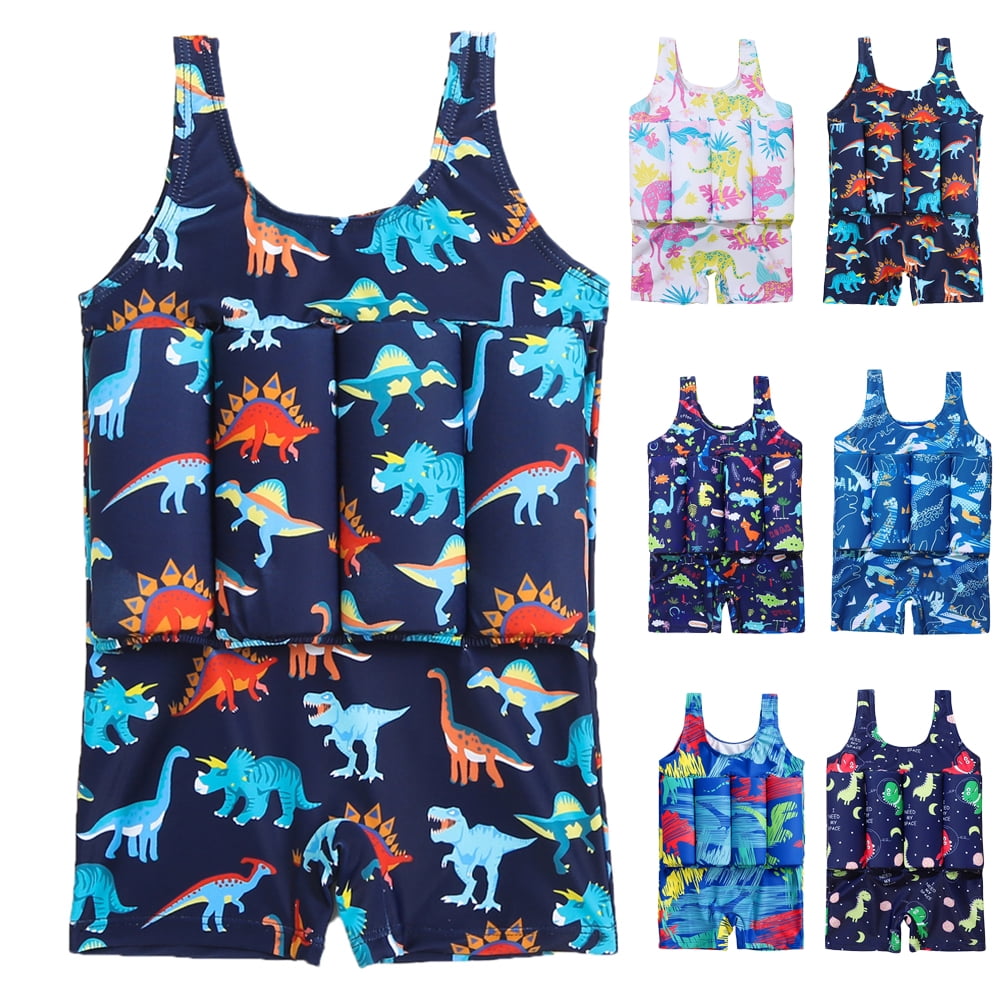 URMAGIC 2-6Y Kid Boy Girl Cute Dinosaur One Piece Float Suit Swimsuit ...
