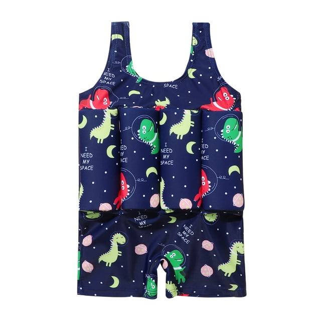 URMAGIC 2-6Y Kid Boy Girl Cute Dinosaur One Piece Float Suit Swimsuit Rashguard Buoyancy Bathing ...