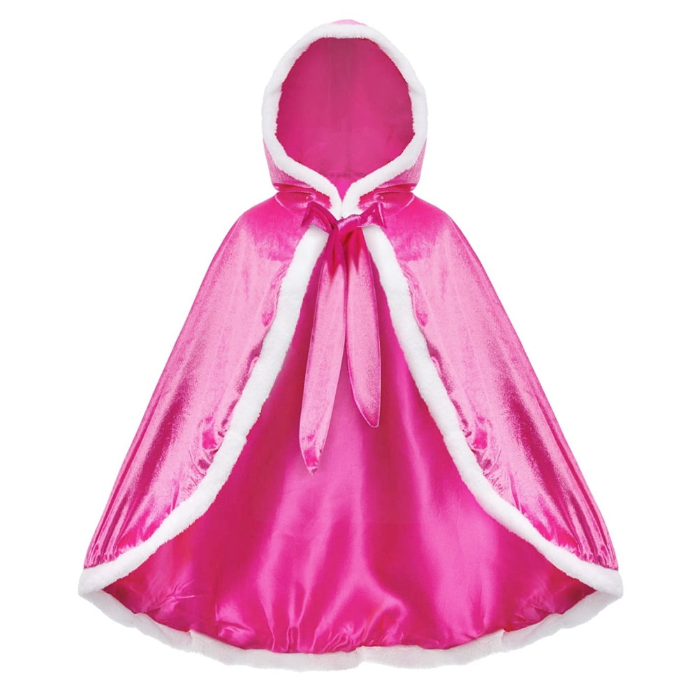 URMAGIC 2-9T Princess Cloak with Hood Girls Cape Kid Toddler Costume Dress up for Christmas ...