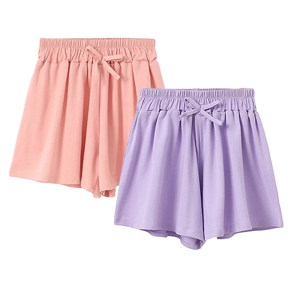 URMAGIC 2 Pack Flowy Athletic Shorts for Girls Gym Yoga Workout Running ...