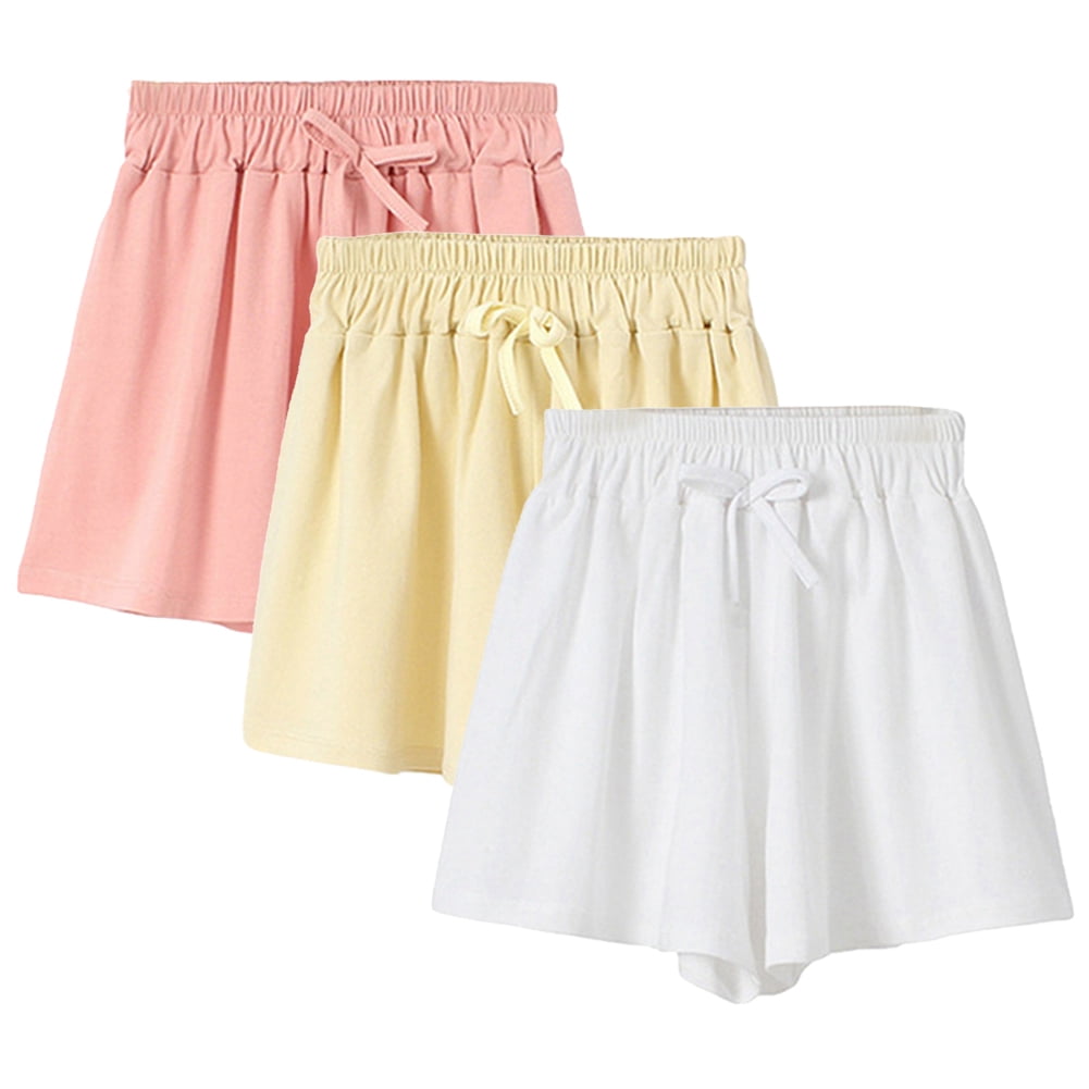 URMAGIC 3 Pack Flowy Athletic Shorts for Girls Gym Yoga Workout Running ...