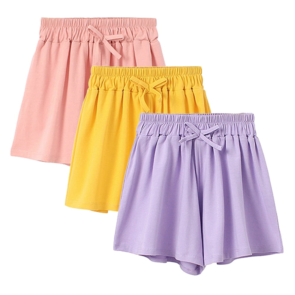 URMAGIC 3 Pack Flowy Athletic Shorts for Girls Gym Yoga Workout Running ...