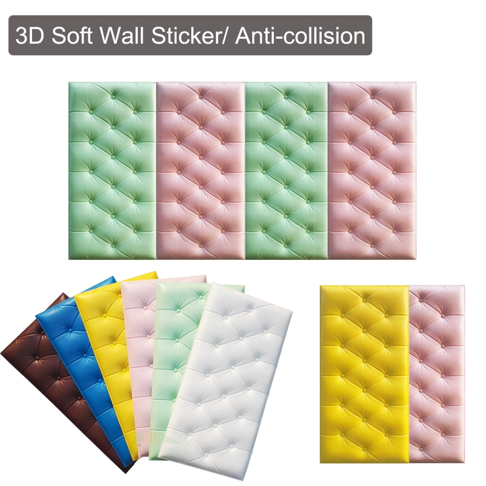 URMAGIC 3D Self-adhesive Leather Wall Stickers Soft Thicken Anti ...