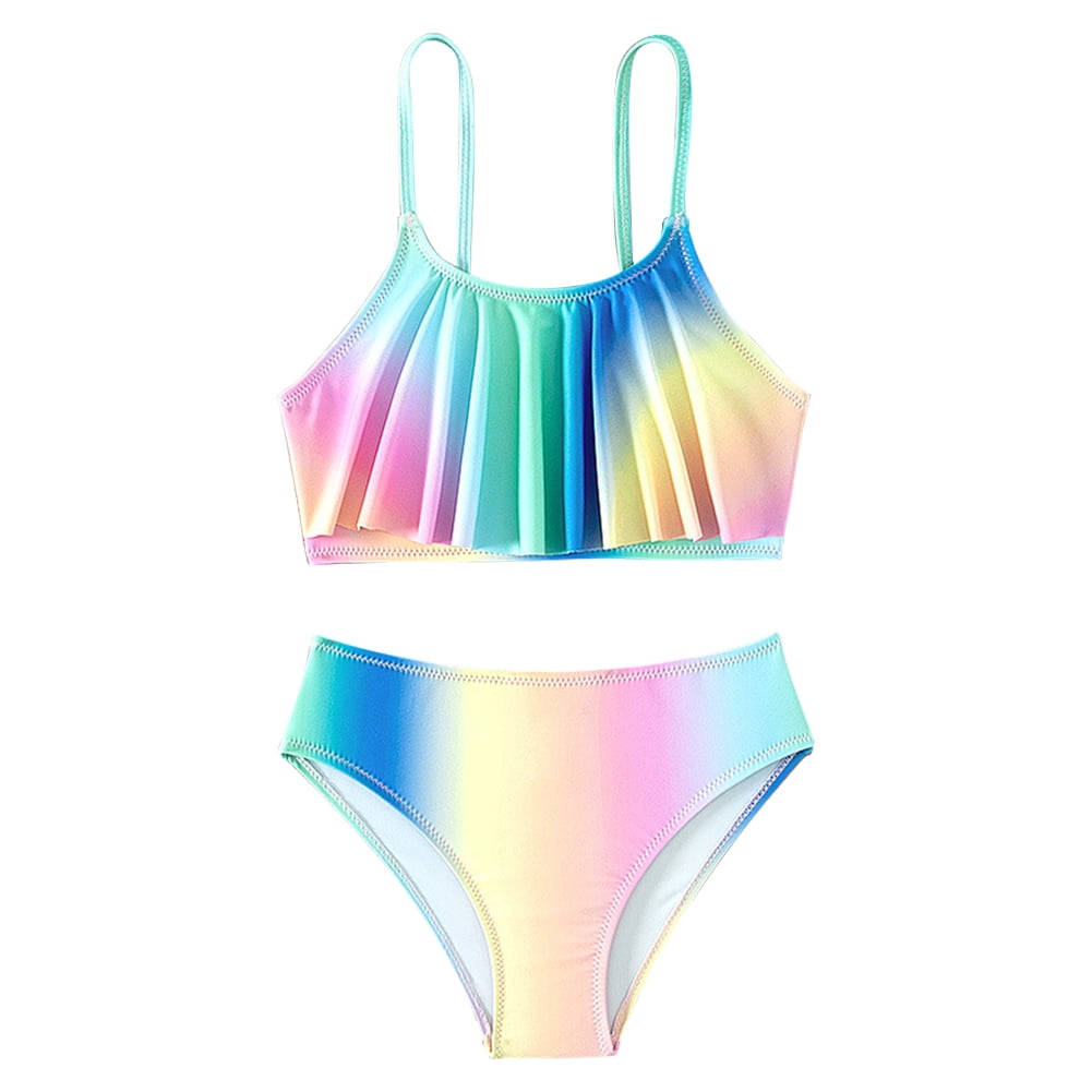 URMAGIC 7-14T Child Girls 2 Piece Bikini Set Swimsuit Bathing Suit/Tie ...