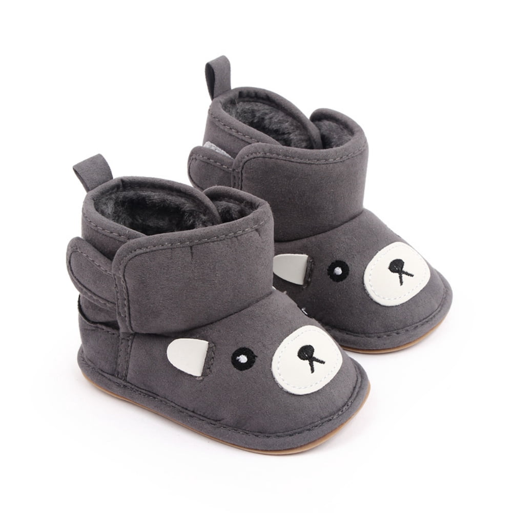 URMAGIC Baby Boy Girl Cute Bear Ear Winter Snow Shoes Infant Toddler ...