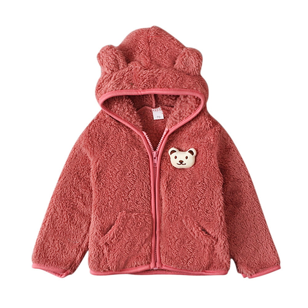 URMAGIC Baby Boy Girl Fleece Jacket Winer Hooded Zip Up Clothes Coat Toddler Clothing Sweater ...
