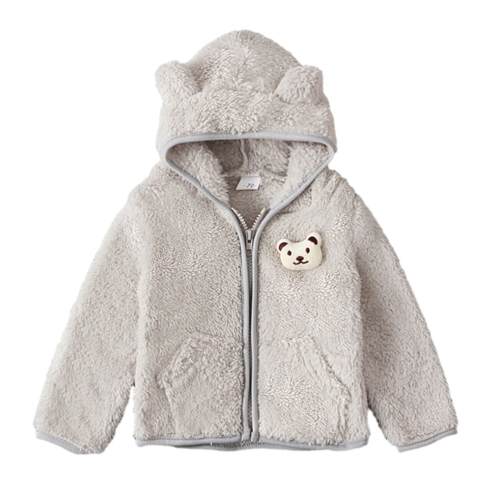 URMAGIC Baby Boy Girl Fleece Jacket Winer Hooded Zip Up Clothes Coat Toddler Clothing Sweater ...