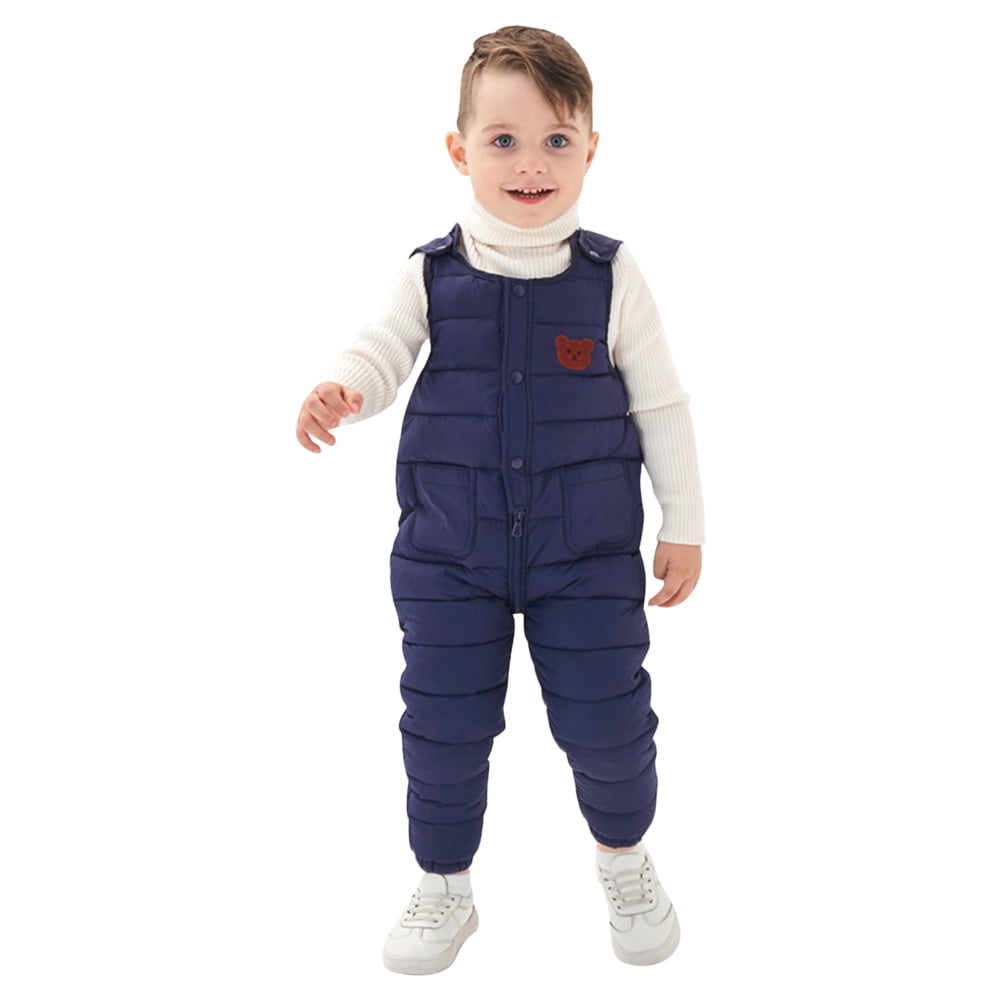URMAGIC Baby Boy Girl Snowsuit Winter Warm Jumpsuit Clothes Toddler Snow Pants Sleeveless ...