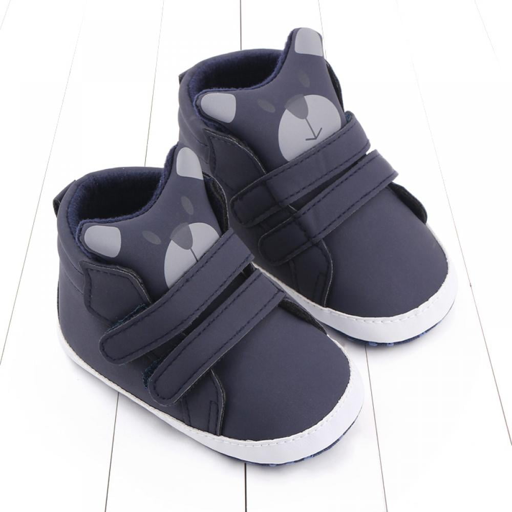 URMAGIC Baby Girls Boys Canvas Shoes Infant First Walker Soft Sole High ...