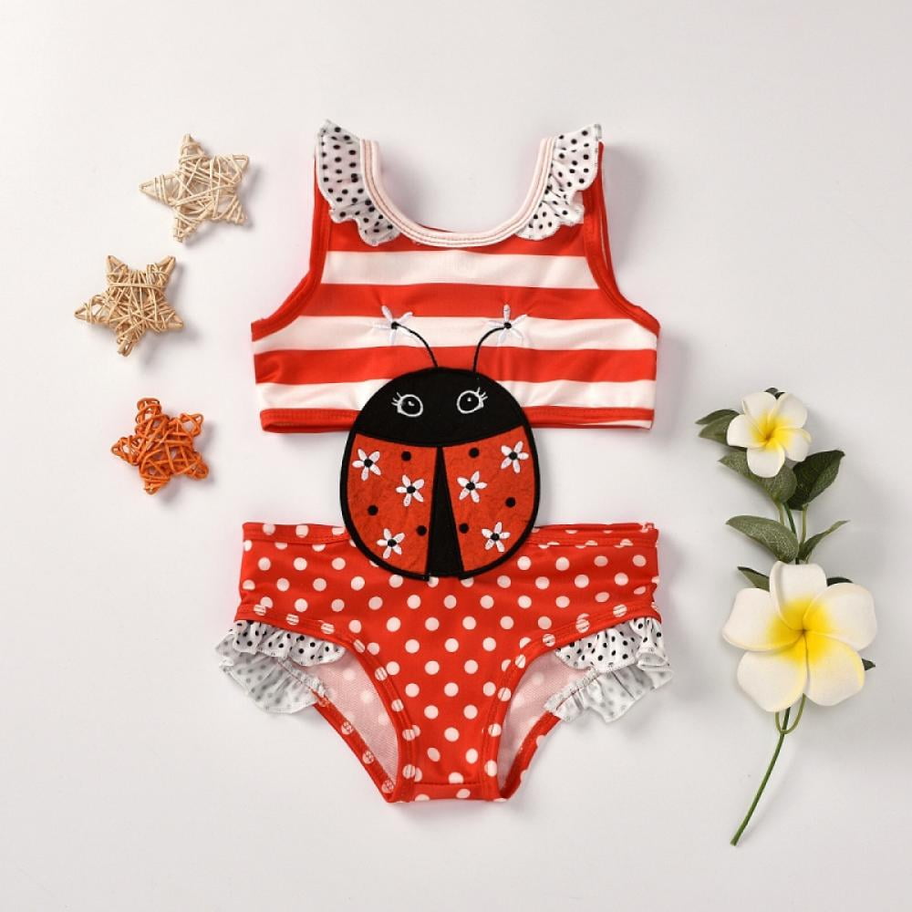 URMAGIC Baby Toddler Girls Swimsuit Swimming Costume One-Piece Cute ...