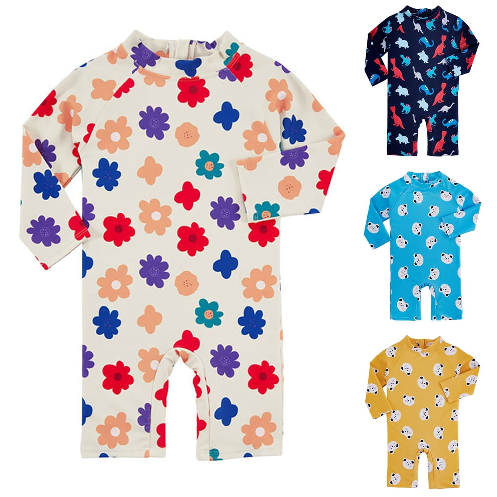 URMAGIC Baby Toddler One Piece Sunsuits Kids Zipper Bathing Suit ...