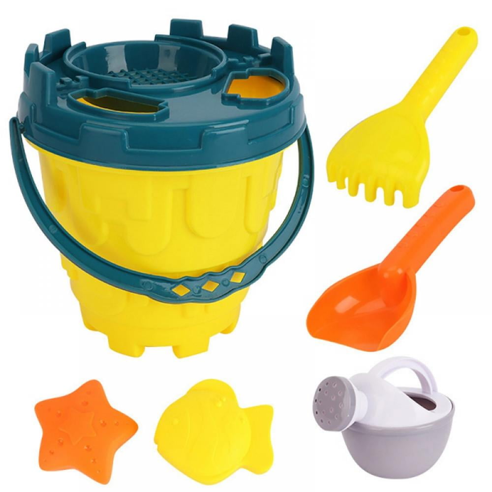 URMAGIC Beach Sand Toy Set Kit with Buckets Pails, Beach Metal Shovels ...