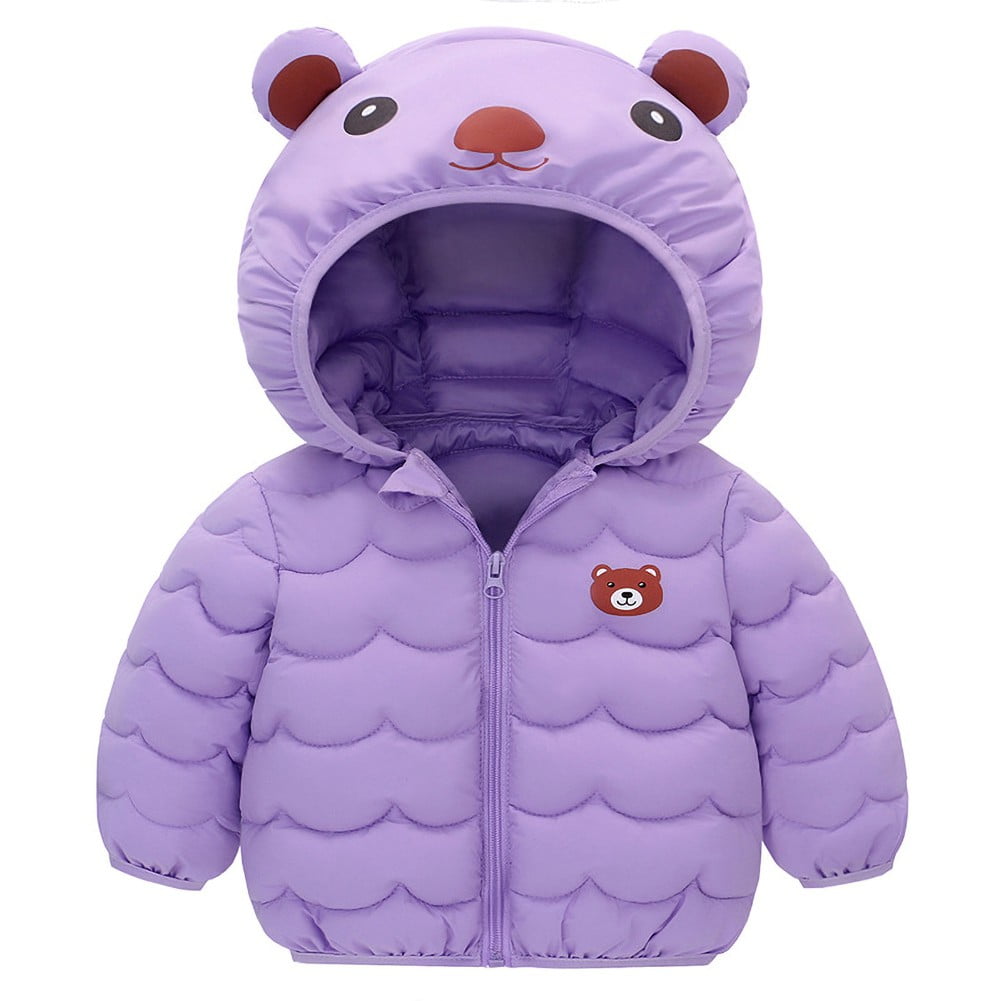 URMAGIC Cute Baby Winter Coats with Hoods Light Puffer Padded Jacket for Boys Girls Infants ...