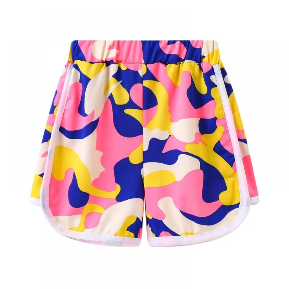 URMAGIC Girls Athletic Shorts, Girls Dolphin Shorts, Printed Qucik Dry ...