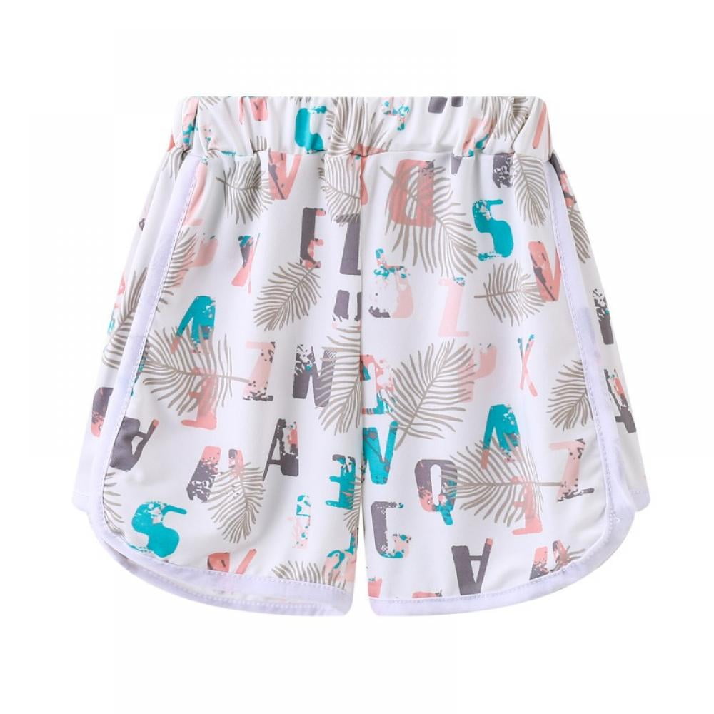 URMAGIC Girls Athletic Shorts, Girls Dolphin Shorts, Printed Qucik Dry ...
