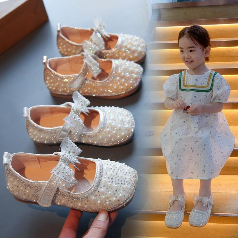 URMAGIC Girls Dress Shoes Mary Jane Sequin Sparkly Wedding Party ...