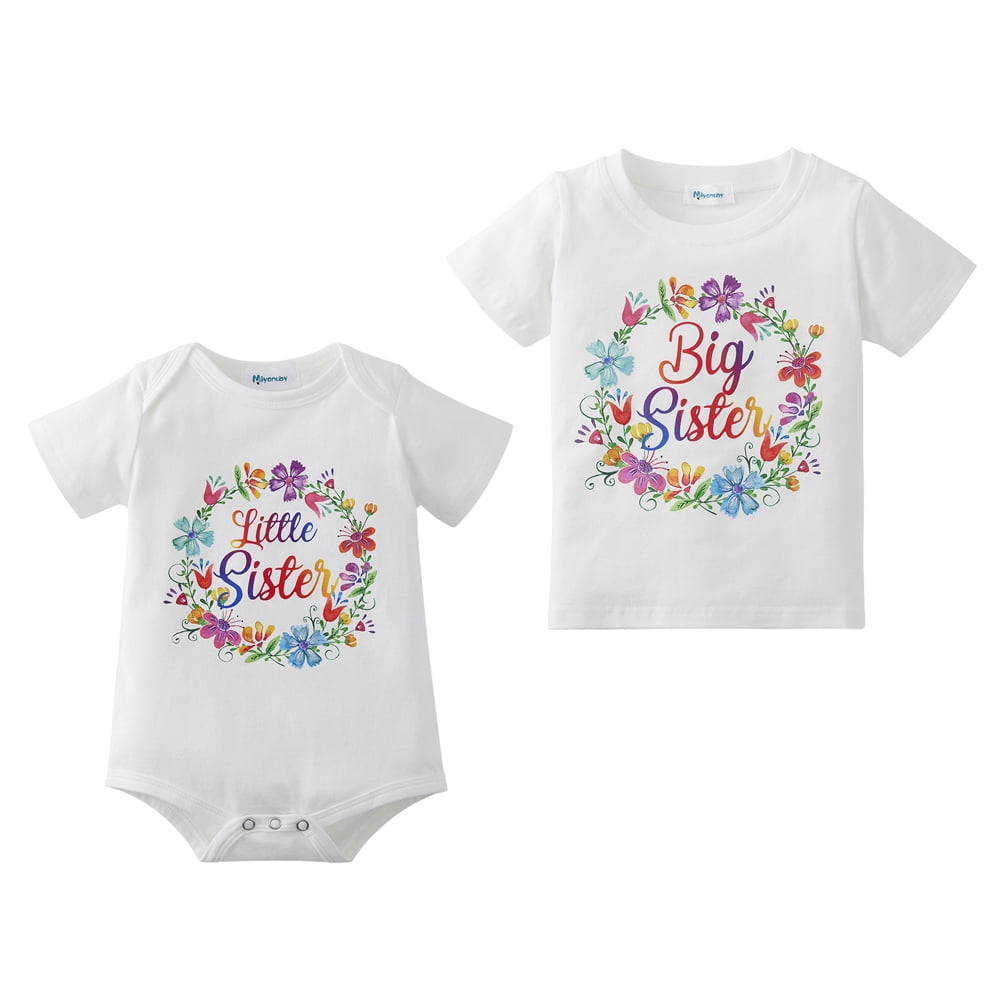 URMAGIC Girls Matching Clothes Little Big Sister Short Sleeve Floral ...