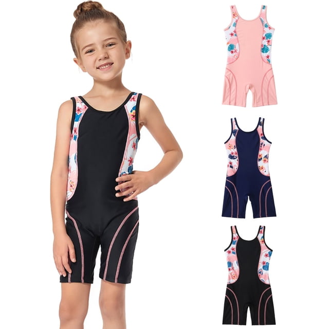 URMAGIC Girls One Piece Swimsuit Kid Swimsuit Girls Water Sport Short ...