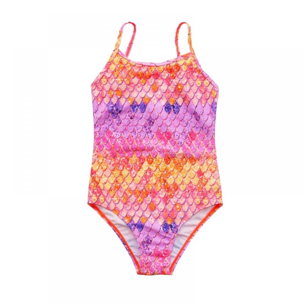URMAGIC Girls One Piece Swimsuits Mermaid Printed Bathing Suit ...