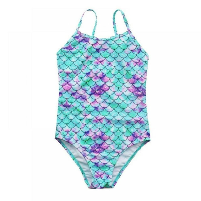 URMAGIC Girls One Piece Swimsuits Mermaid Printed Bathing Suit ...