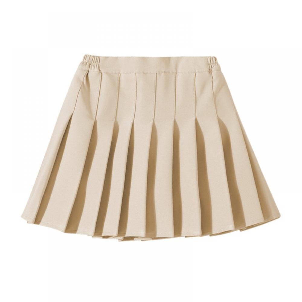 GYRATEDREAM Girls Pleated Skirt High Waisted A-Line Skirt Uniform ...