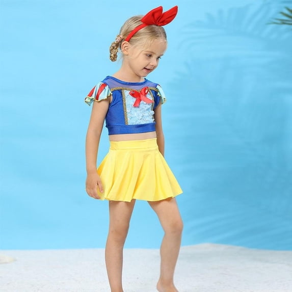 URMAGIC Girls Princess Two-Piece Tankini Swimsuits Party Bathing Suits ...