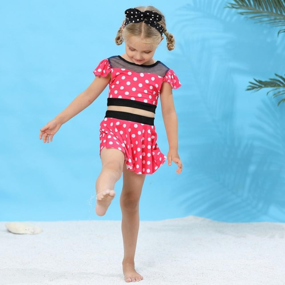 URMAGIC Girls Princess Two-Piece Tankini Swimsuits Party Bathing Suits ...