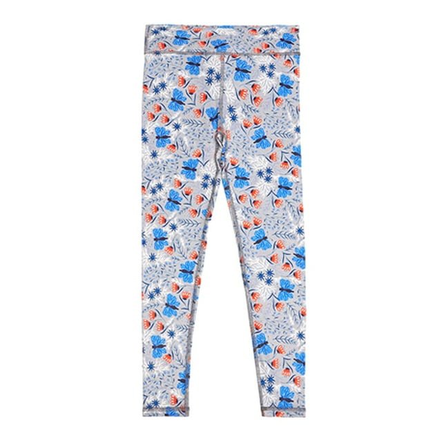 URMAGIC Girls Printed Leggings Yoga Pants High Waist Stretch Leggings ...