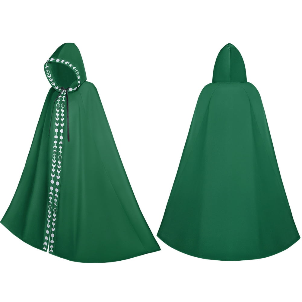 URMAGIC Hooded Cape Cloak Reversible Velvet Satin Renaissance Medieval ...