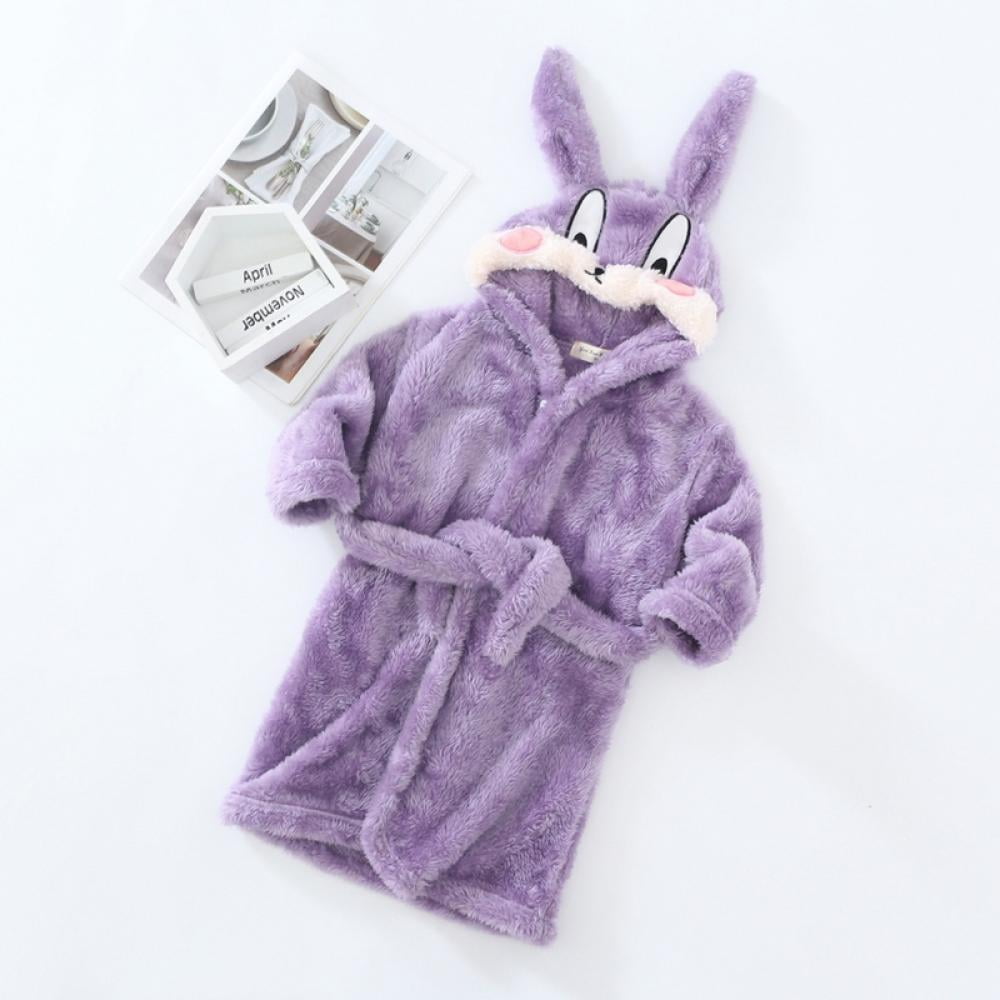 URMAGIC Kids Little Boys Girls Coral Fleece Bathrobe Unisex Kids Robe ...