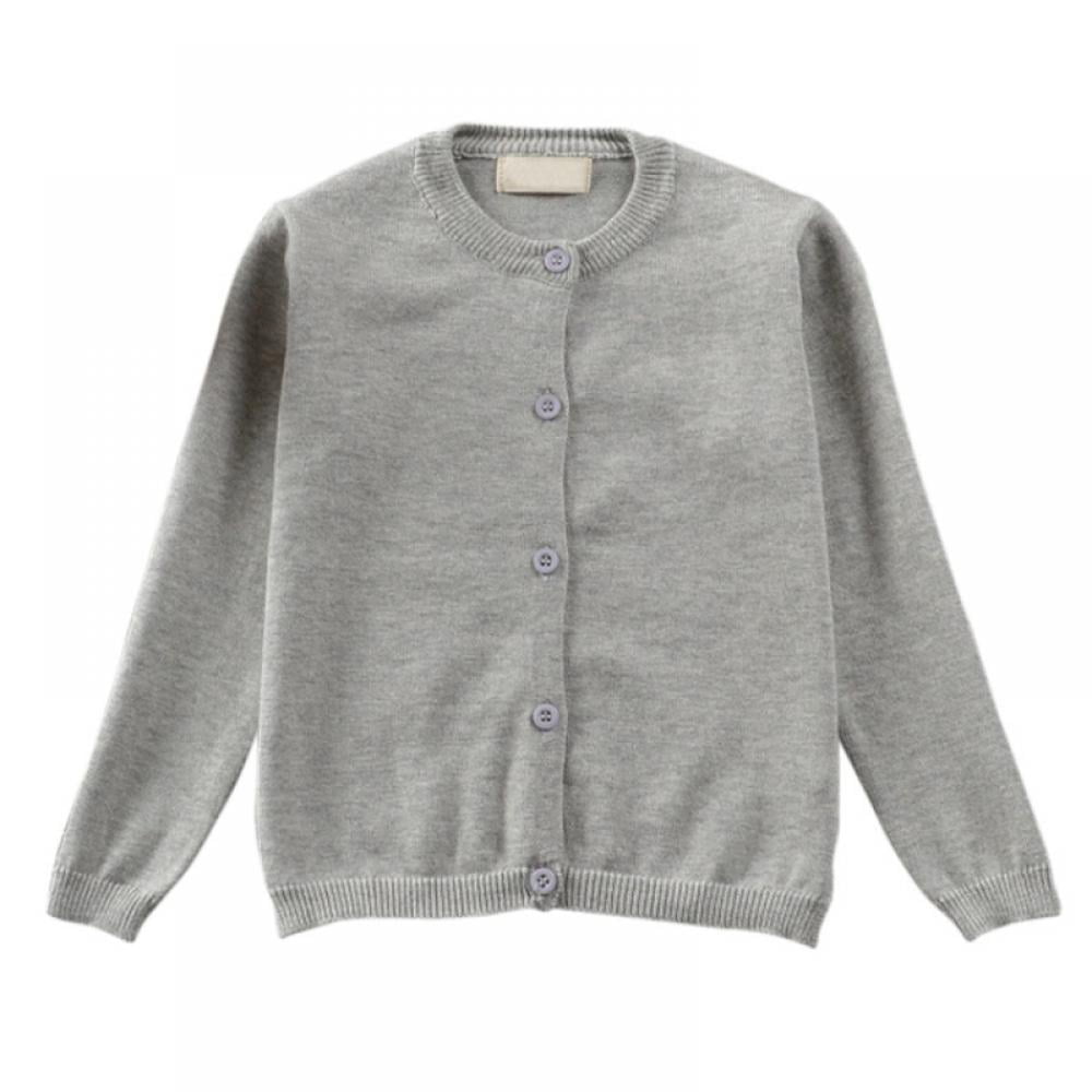 URMAGIC Toddler Kids Baby Girls Cotton Knit Cardigan Sweater, Solid ...