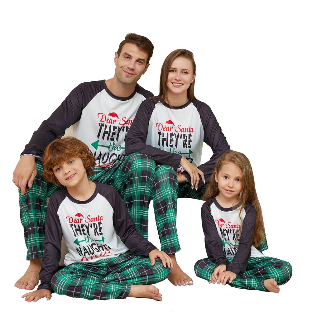 URMAGIC Matching Family Pajamas Outfit Christmas Sleepwear Letter ...