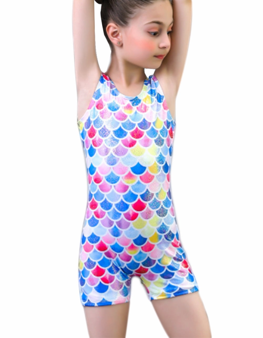 URMAGIC Mermaid Gymnastics Leotard for Girls Toddler Kid Dance Unitards ...