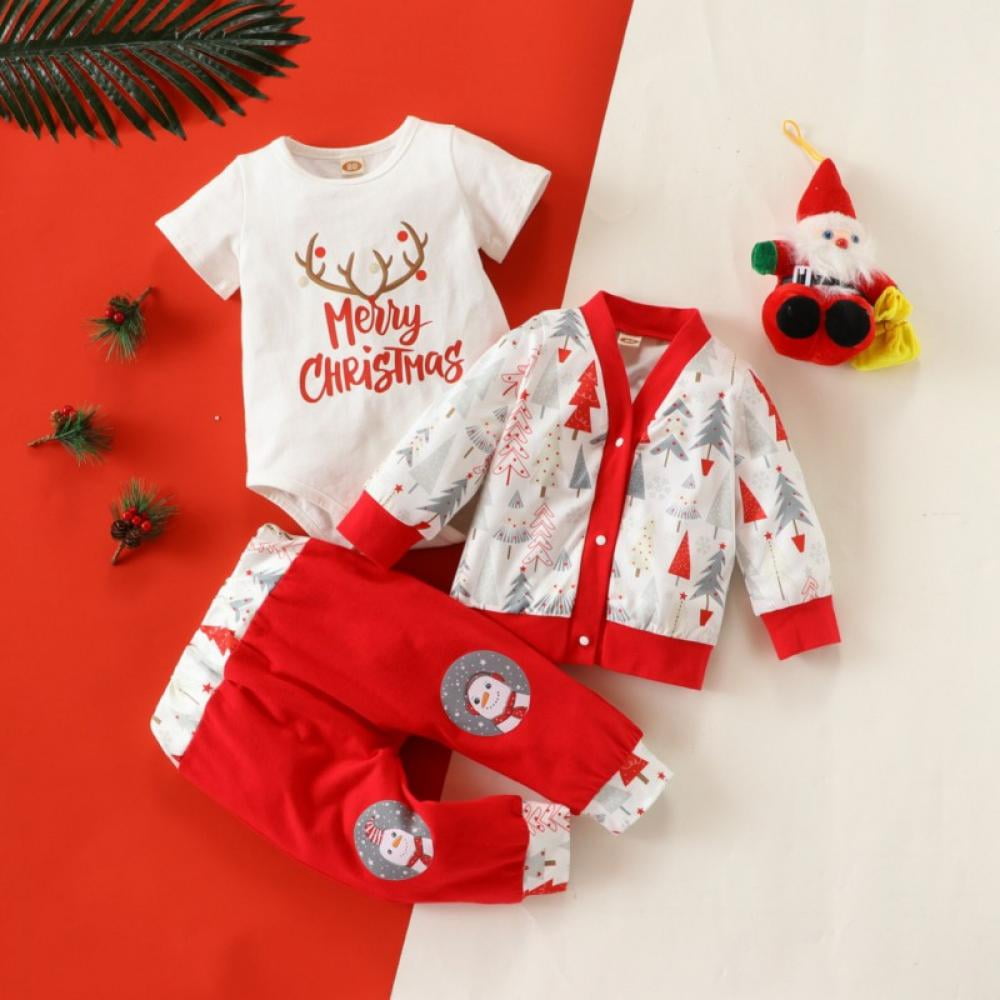 URMAGIC Newborn Baby Boy Christmas Outfits Gentleman Cardigan Jacket ...