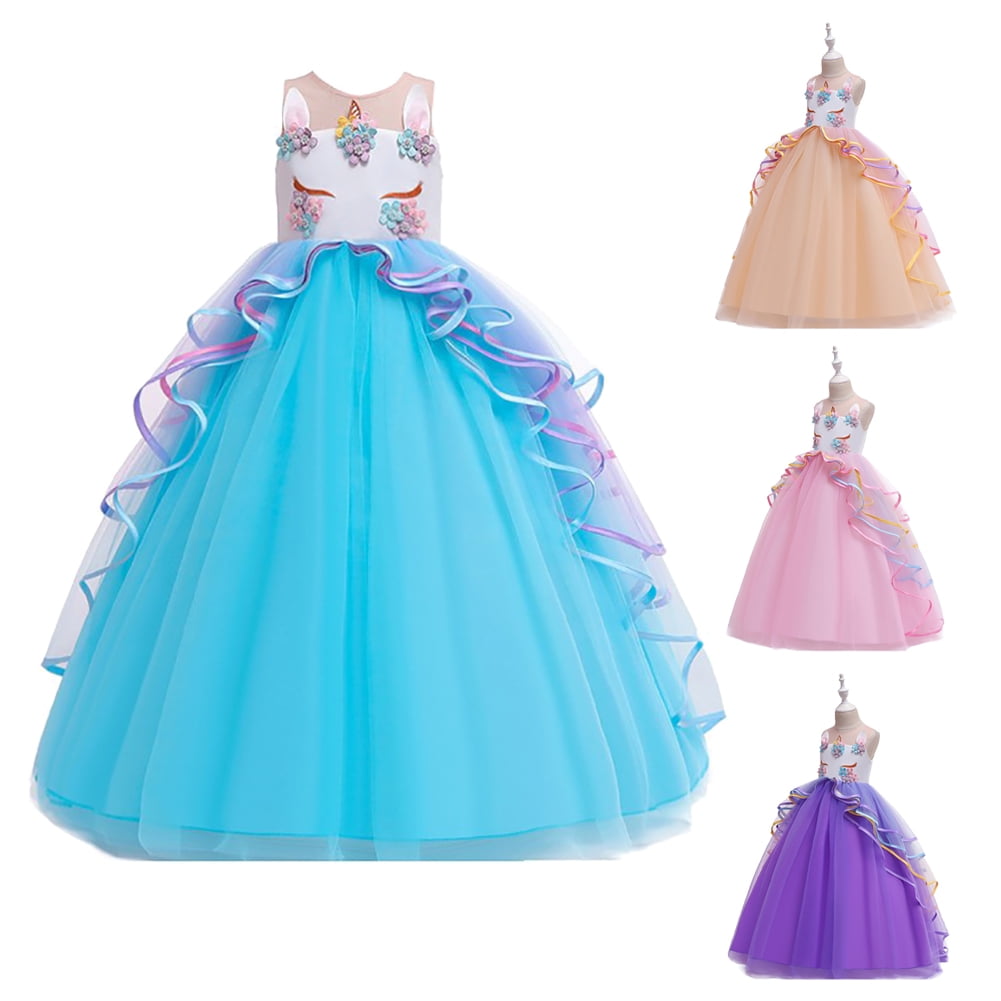 URMAGIC Princess Unicorn Dress Up for Little Girls Birthday Dresses ...