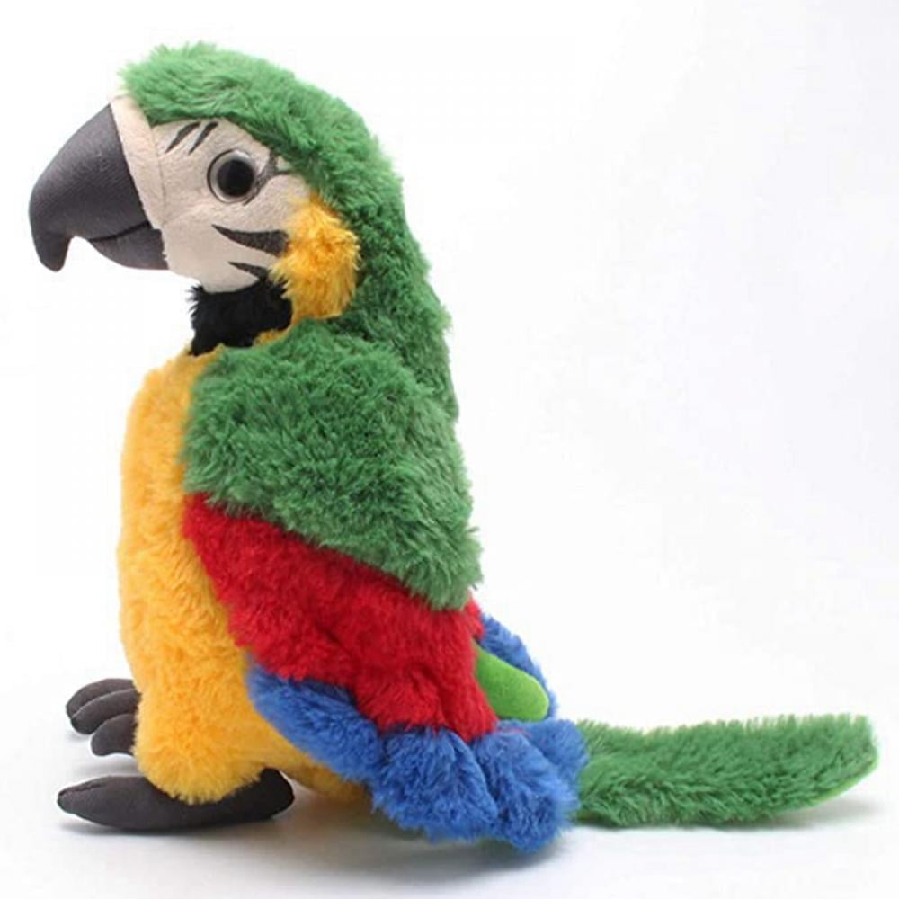 URMAGIC Talking Macaw Parrot Repeat What You Say Stuffed Animal Plush ...