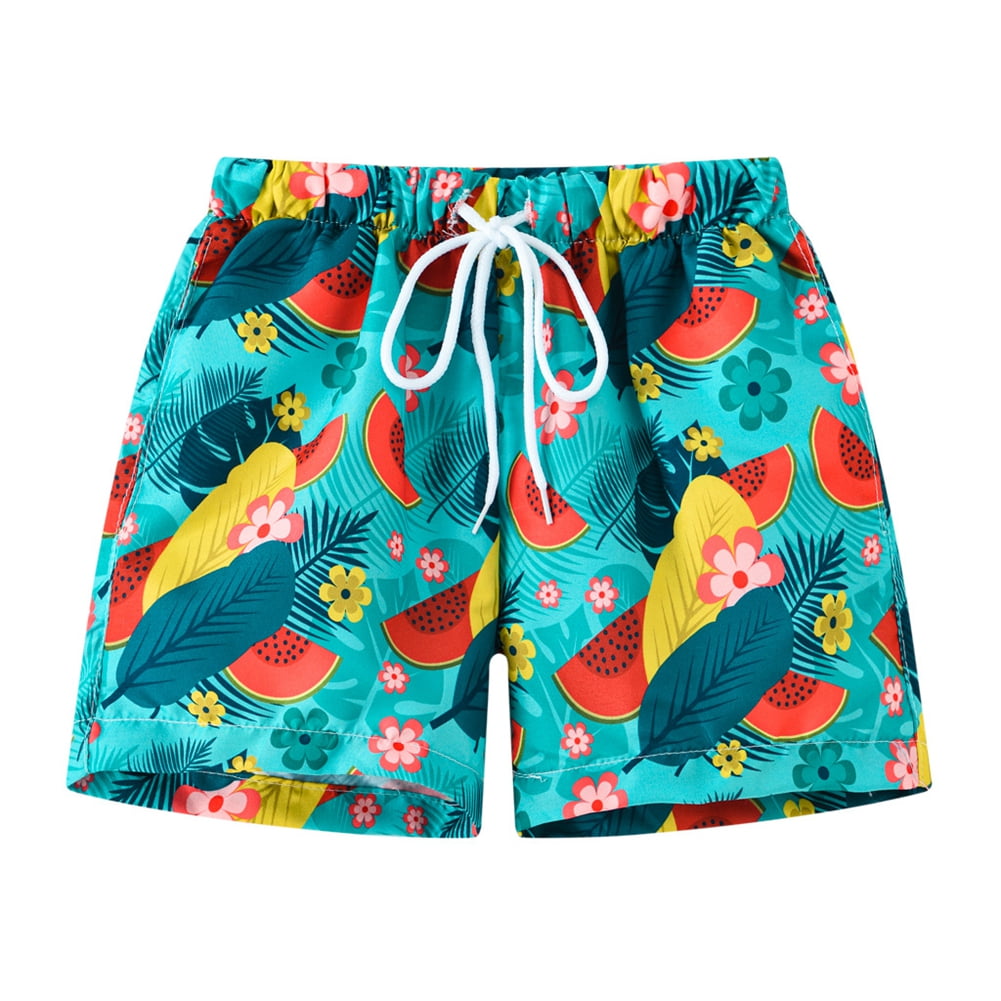 URMAGIC Toddler Baby Boys Swim Shorts Leaves Print Swimming Trunk Kids ...