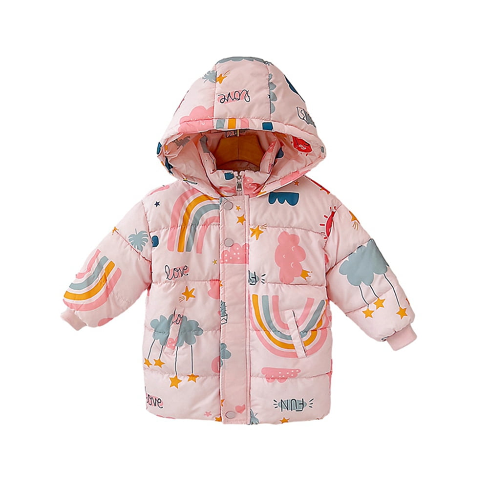 URMAGIC Toddler Boy Girl Long Sleeve Cute Cartoon Print Hooded Outwear Kids Flannel Zipper Coat ...