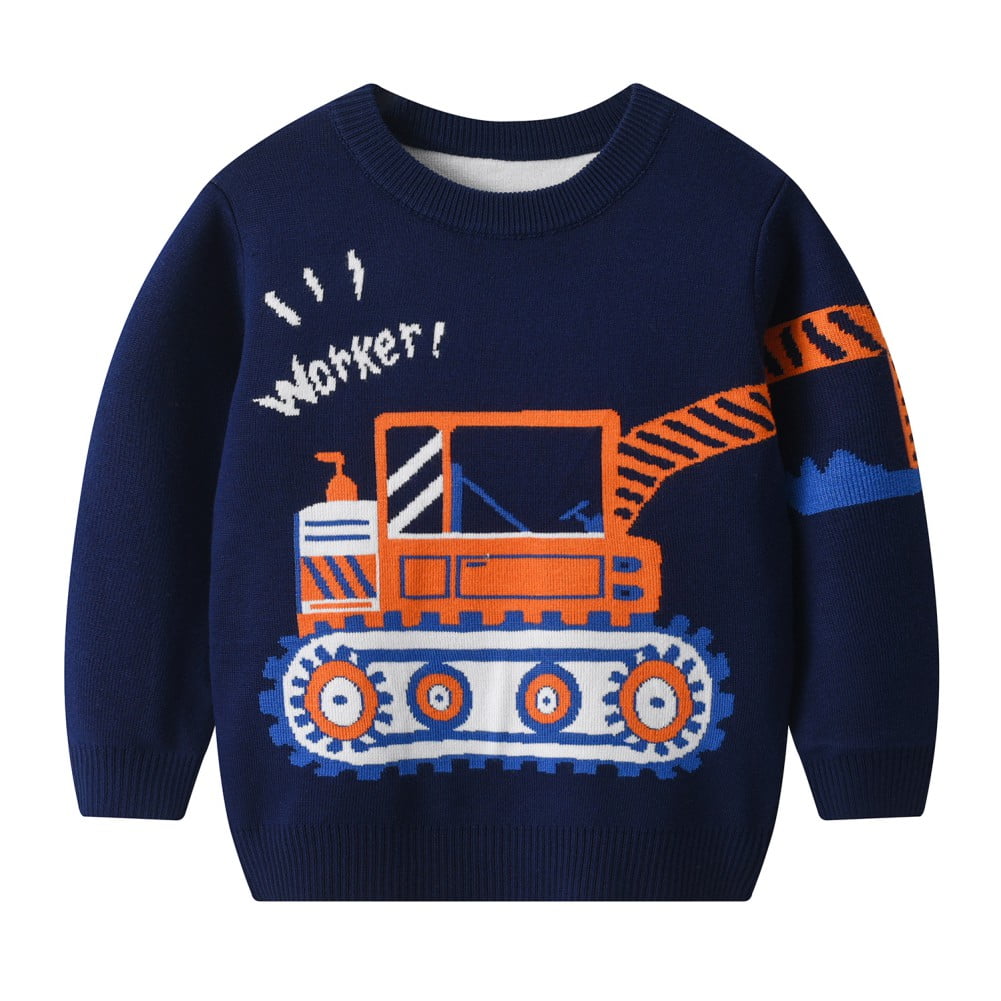 URMAGIC Toddler Boys Long Sleeve Pullover Crewneck Tops Shirts Sweater ...