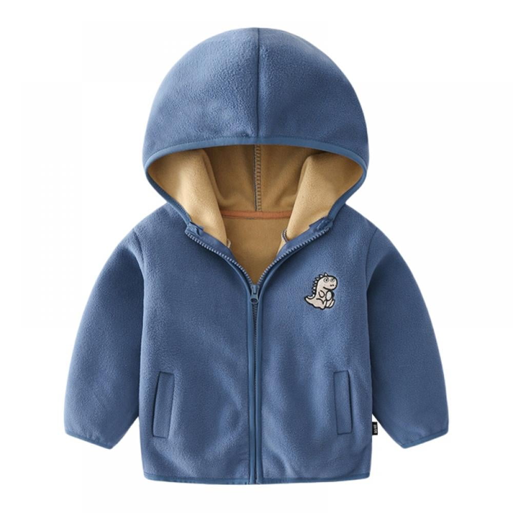 URMAGIC Toddler Fleece Jacket Hooded Baby Boys Girls Autumn Winter Long ...
