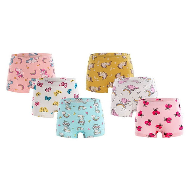 URMAGIC Toddler Girl 100% Cotton Comfort Underwear Cute Cartoon Print ...
