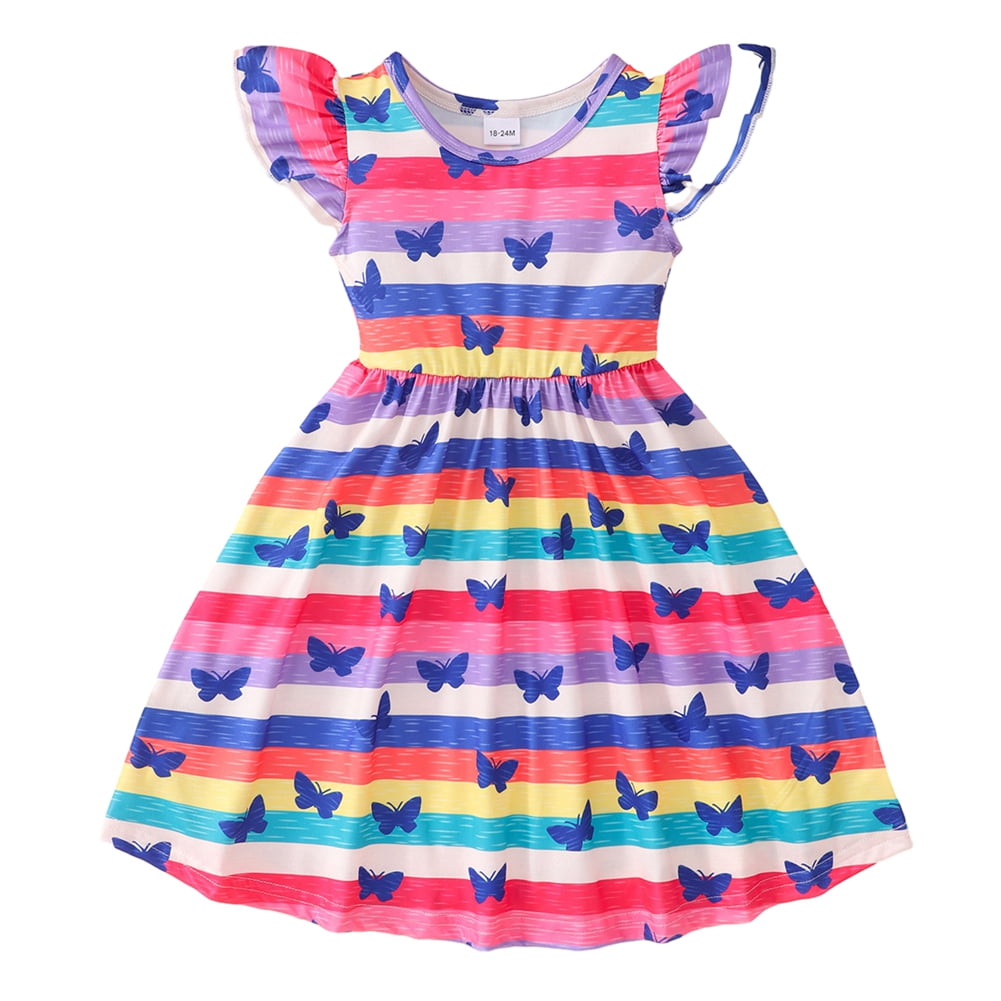 URMAGIC Toddler Girl Dress Baby Girls' Cute Dresses Ruffle Sleeveless ...