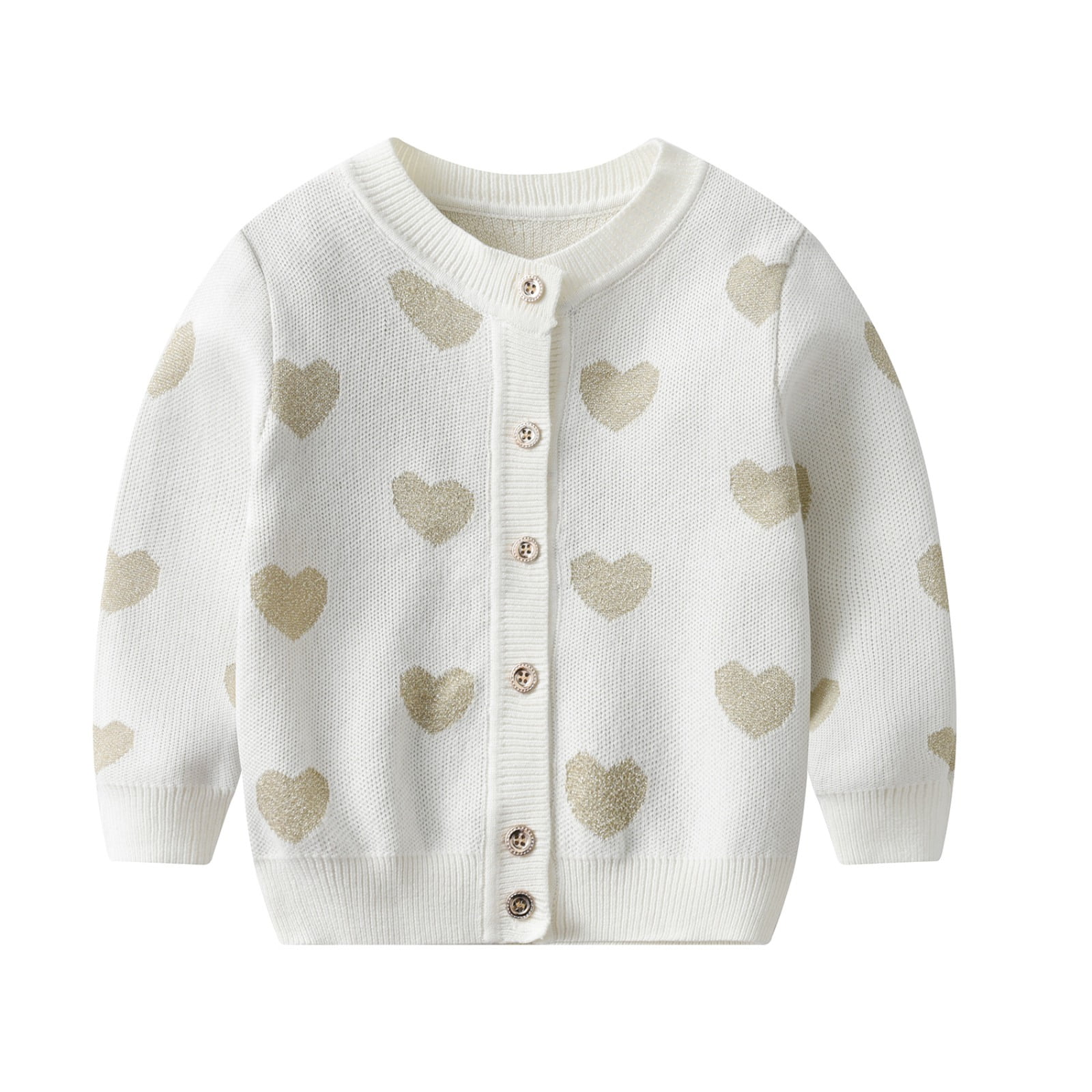 URMAGIC Toddler Girls Cardigans 100% Cotton Kids Heart Cardigan Sweater ...