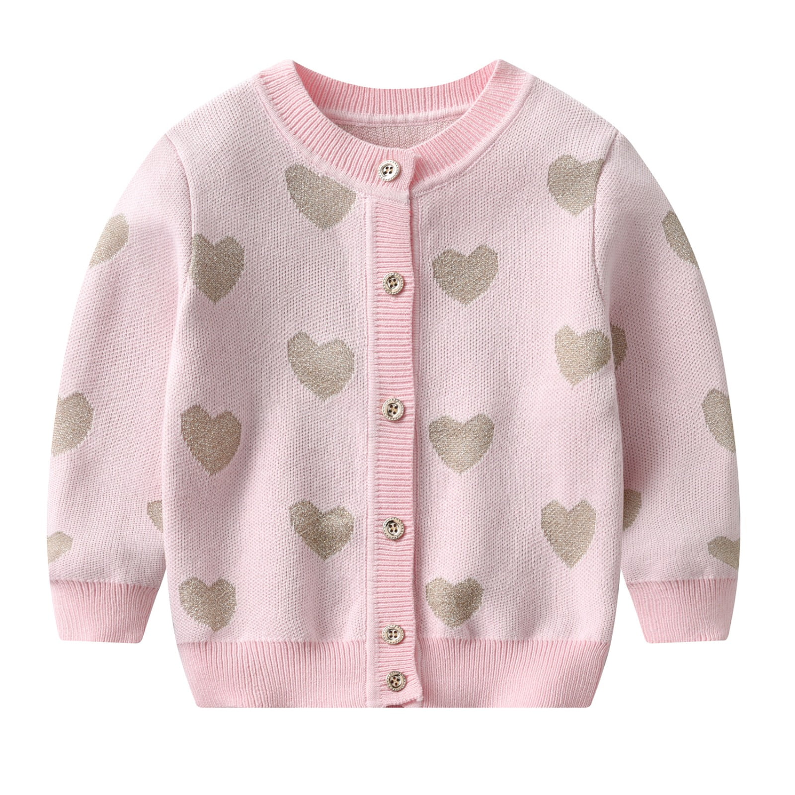URMAGIC Toddler Girls Cardigans 100% Cotton Kids Heart Cardigan Sweater ...