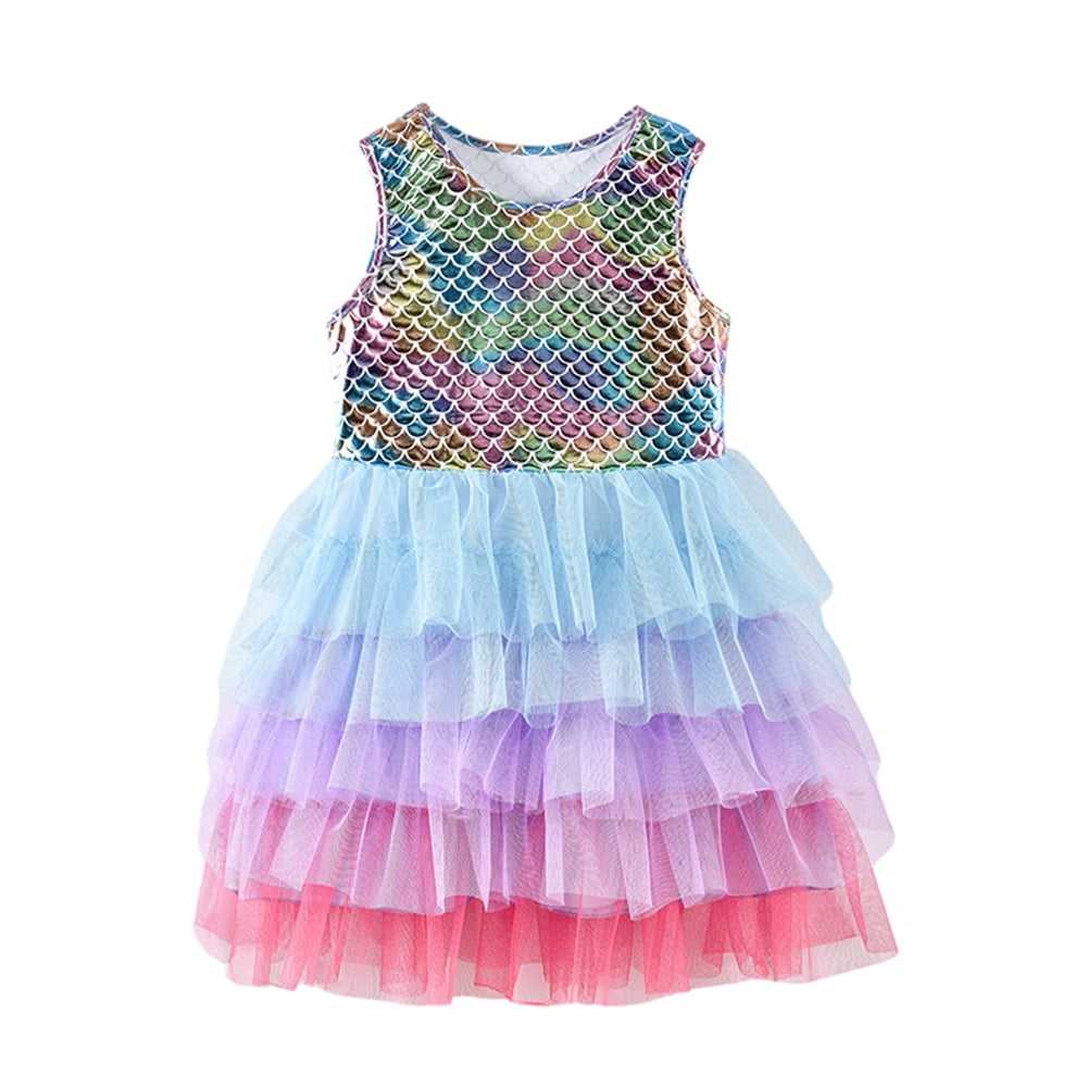 URMAGIC Toddler Girls Dresses for Summer Sleeveless Kid Clothes Party ...