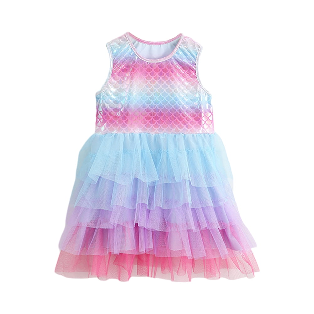 URMAGIC Toddler Girls Dresses for Summer Sleeveless Kid Clothes Party ...