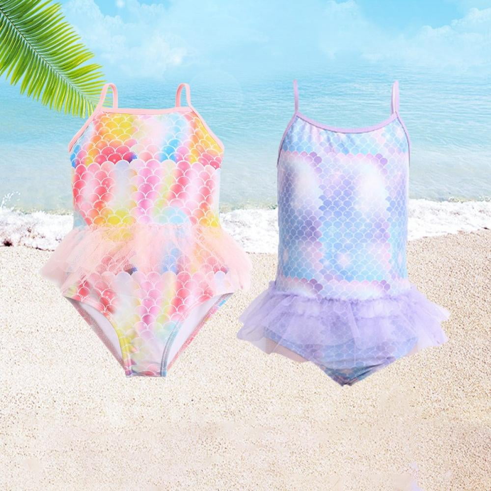 URMAGIC Toddler Girls Mermaid Swimsuits Bathing Suits Kid Girl One ...